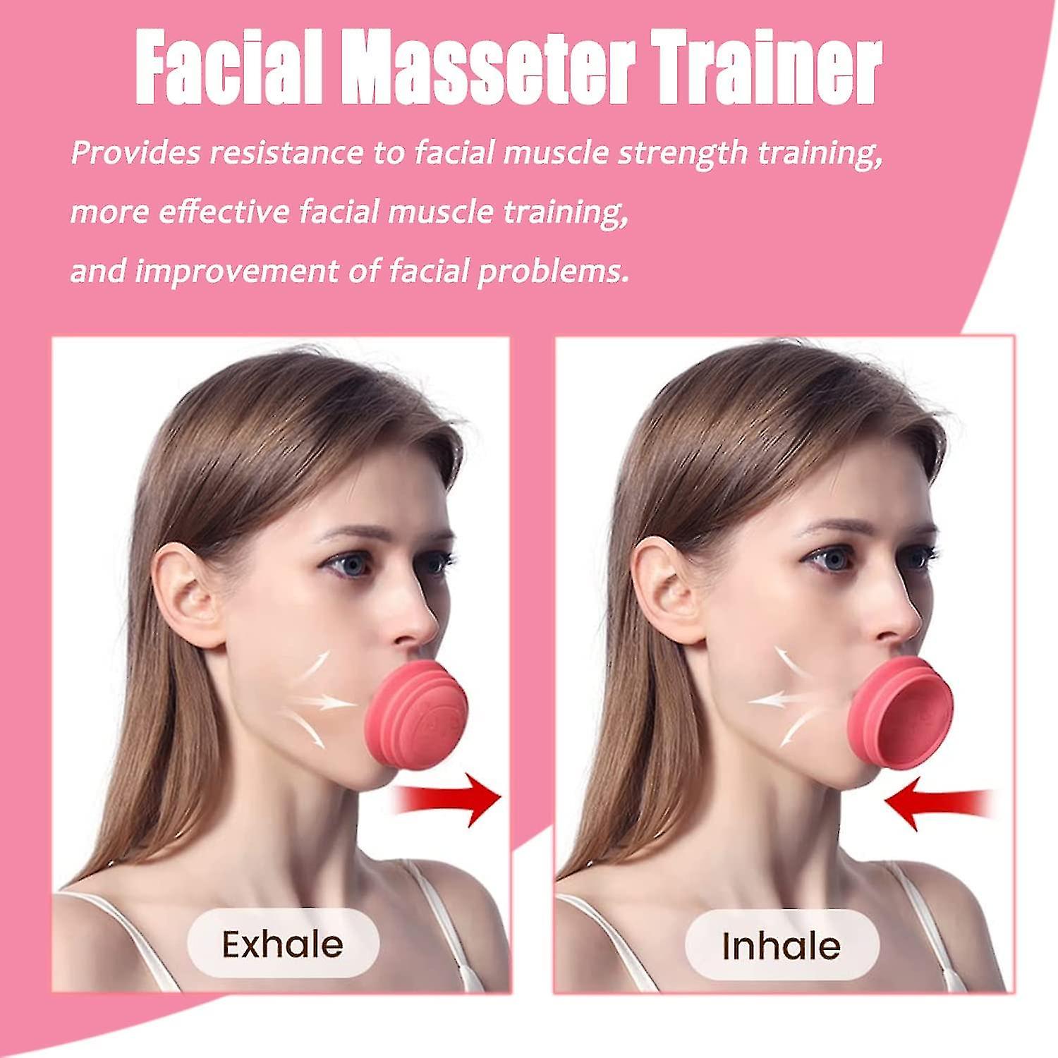 Facial Jaw Exerciser 3-in-1 Foldable V-shape Face Neck Toning Exerciser ...