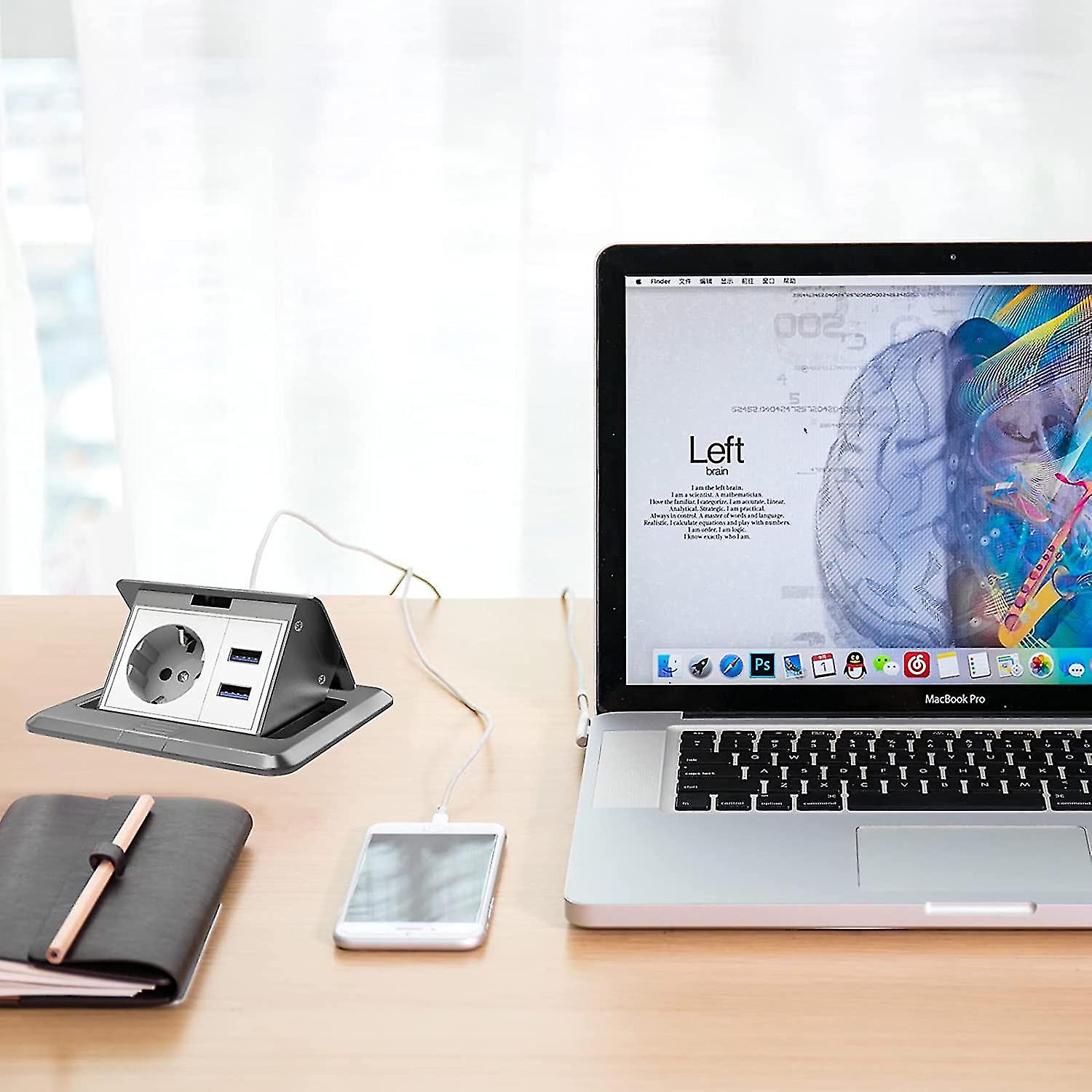 Waterproof Floor Socket Recessed Countertop 1 Outlet 2 Usb Compatible ...