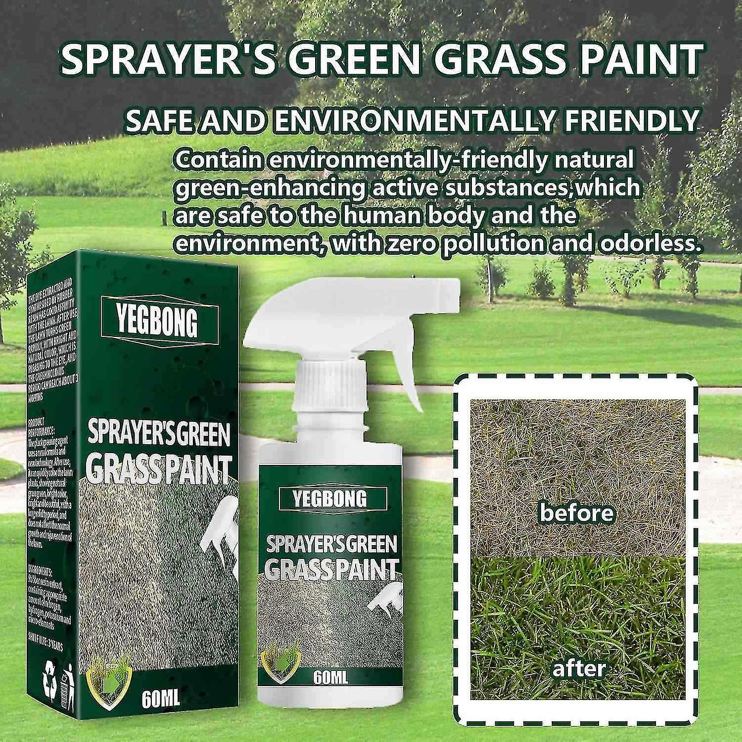 Green Grass Spray Paint Durable Lawn Paint Enhances Patches Of Grass ...