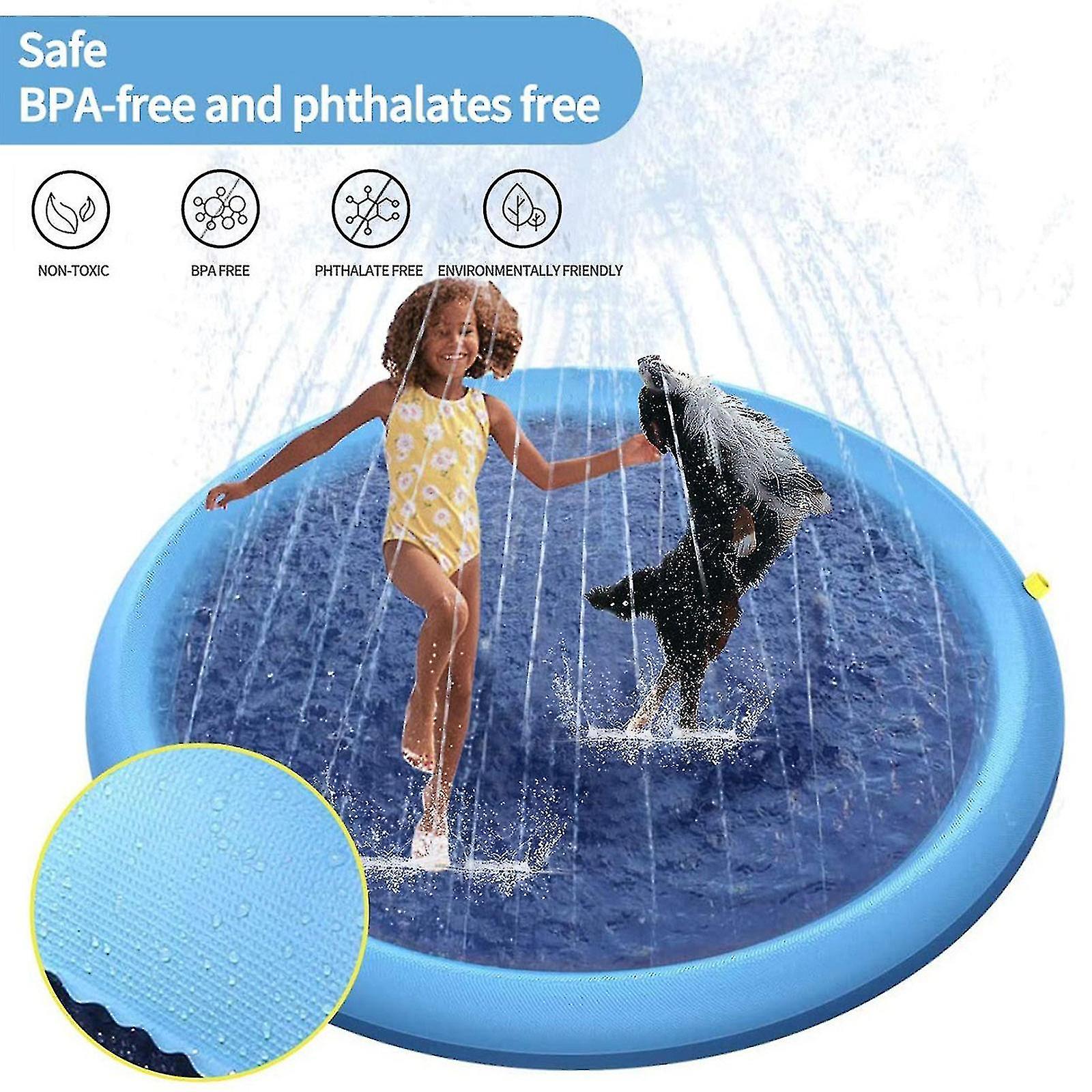 Splash Pad For Dogs Non Slips Splash Pad Sprinkler For Kids Thickened ...