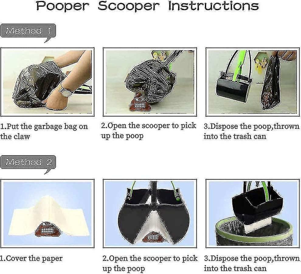 Heytea Pooper Scooper For Large Small Dogs, Foldable Dog Poop Waste ...