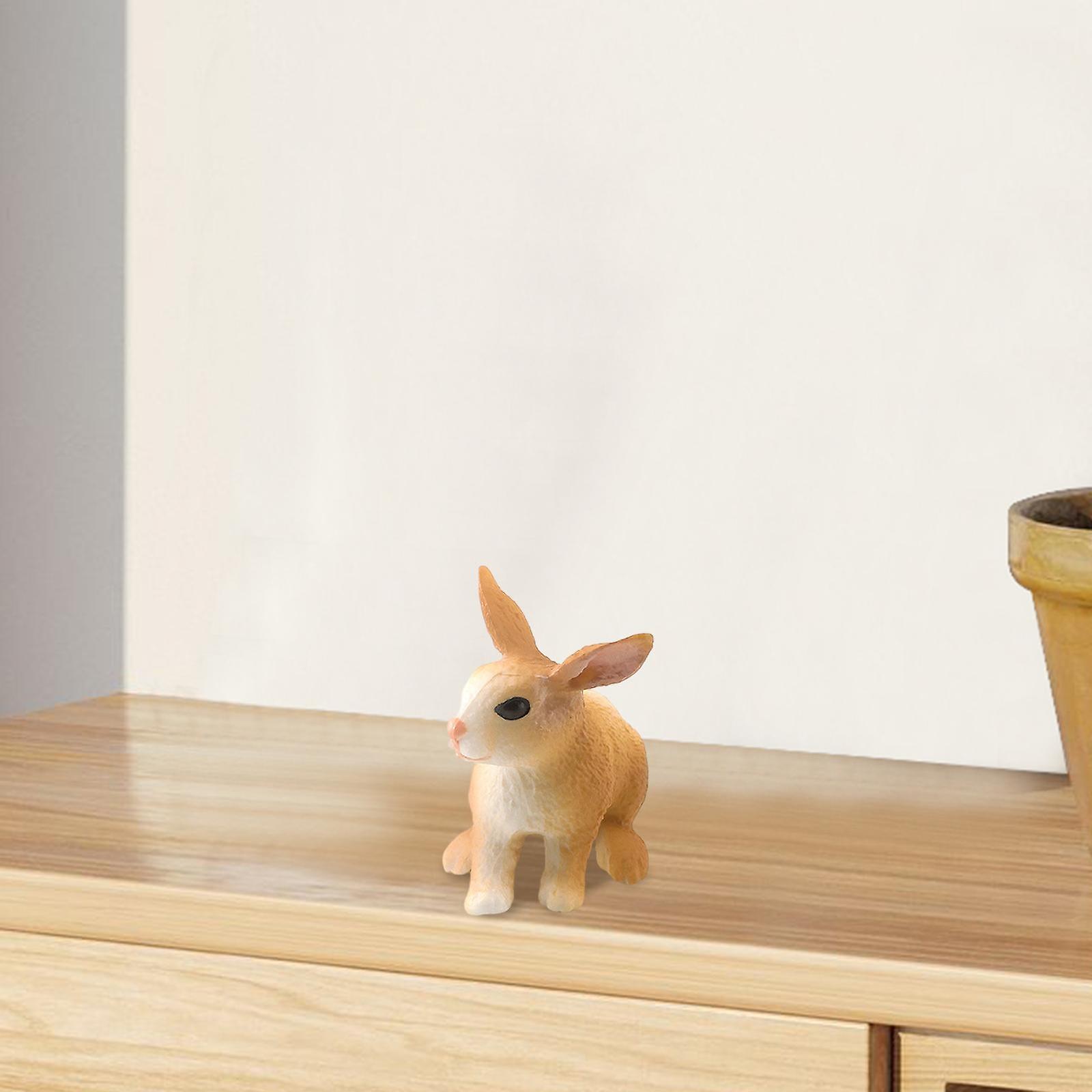 Mini Rabbit Figurine Model, Realistic Detailed Action Figure, Hand ...