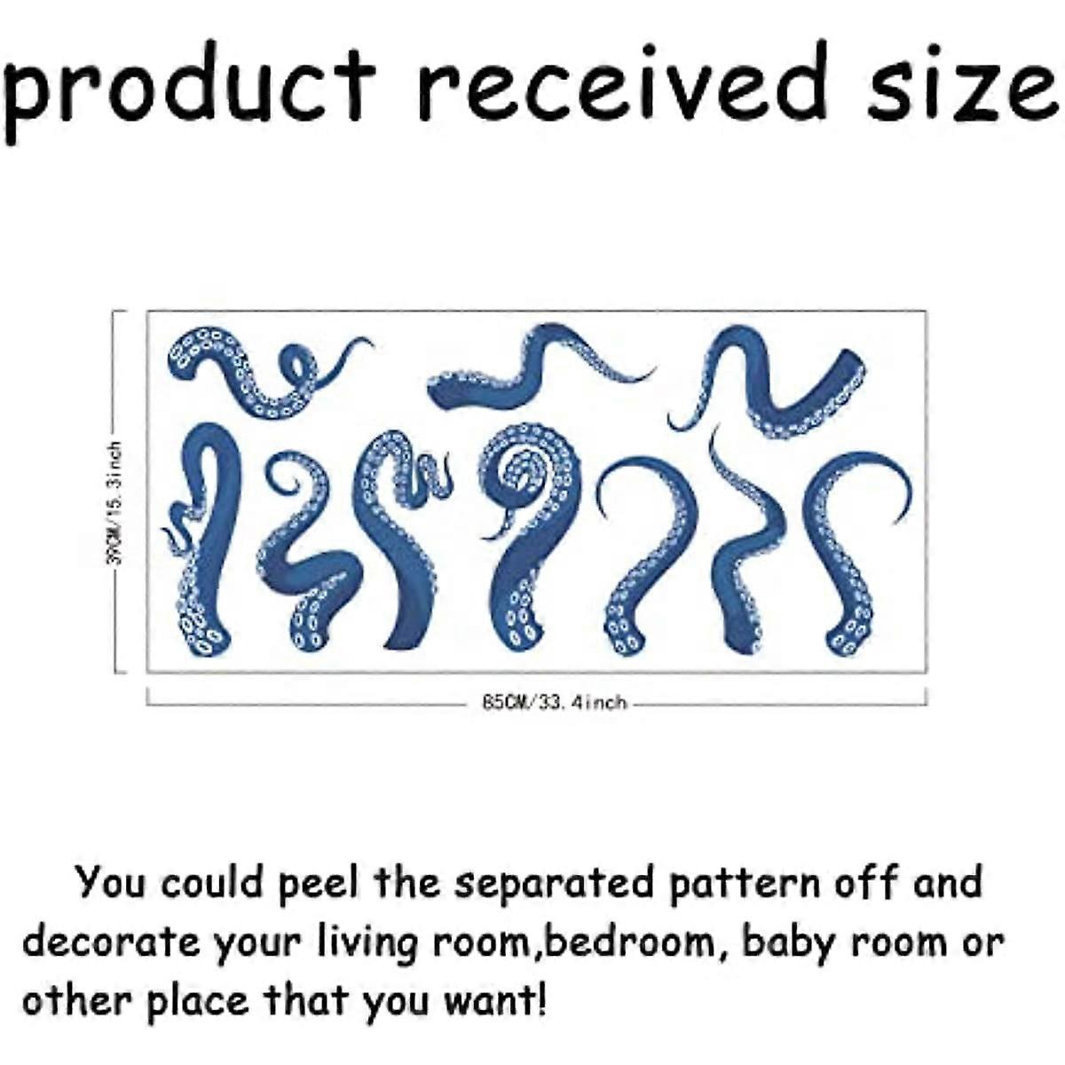 Blue Octopus Wall Decals Octopus Tentacles Vinyl Wall Sticker Sea ...