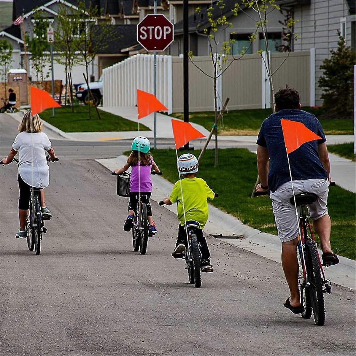 Bike Flag with Pole Reflective Bike Trailer Flag with Bicycle Mounting ...