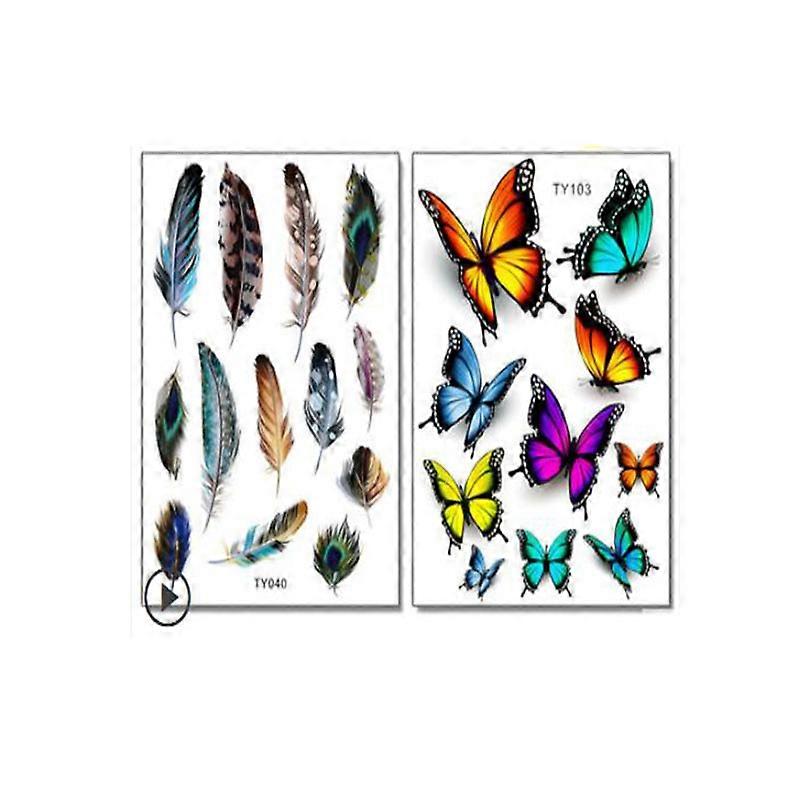 Car Feather Car Stickers Small Stickers Body Scratches Cover Up ...