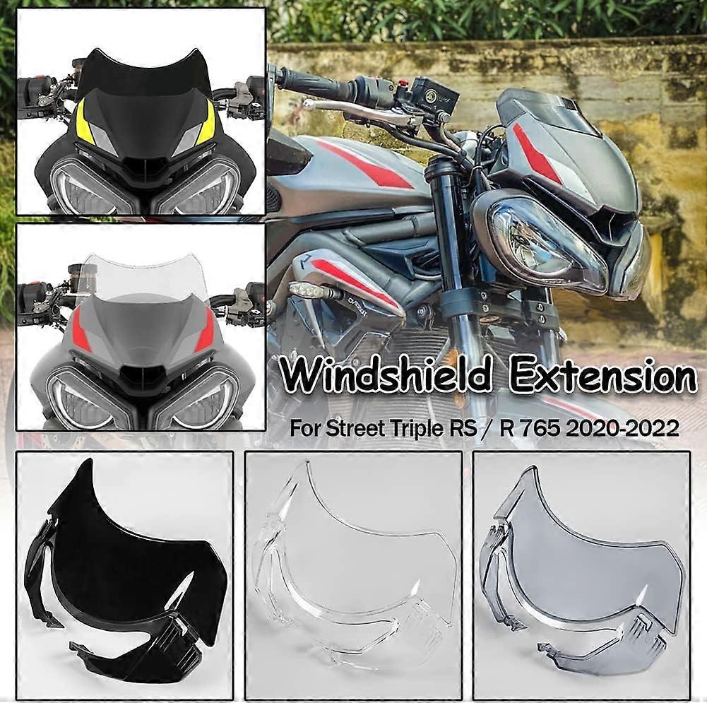 Motorcycle Risen Windshield Windscreen Extension Wind Deflector ...