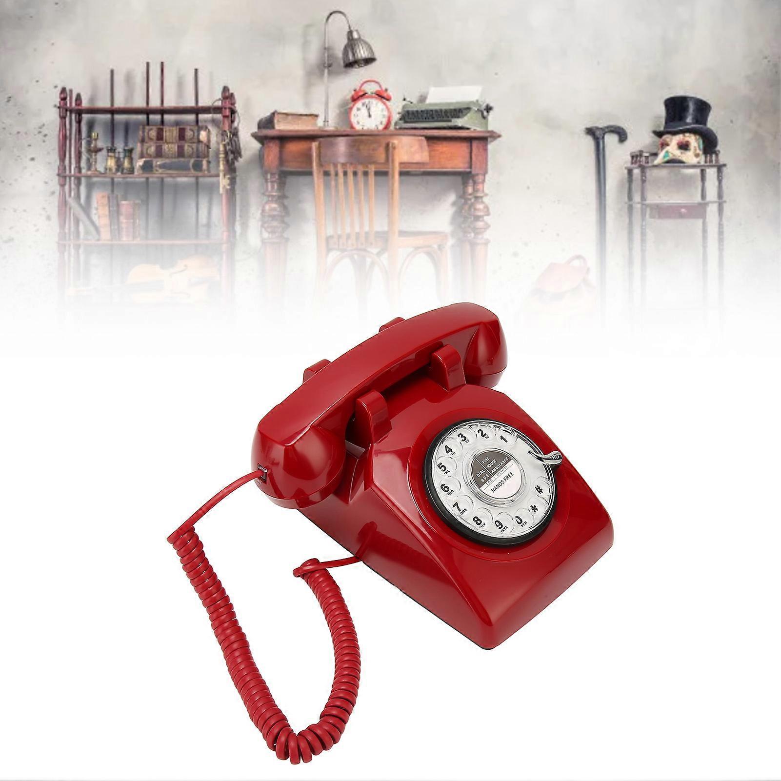 Retro Rotating Phone Old Fashioned Vintage Landline Phone with ...