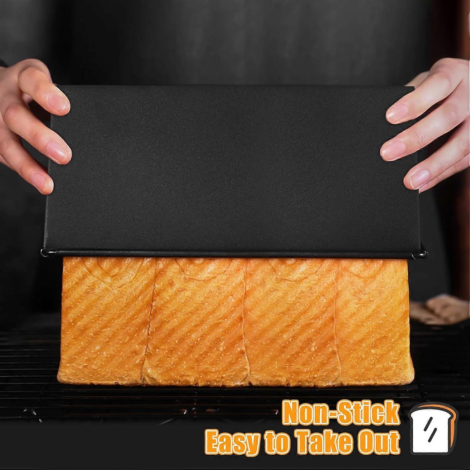 2lb Loaf Tin with Lid, Non Stick Loaf Tins, Large Bread Tin, Toast Mold ...