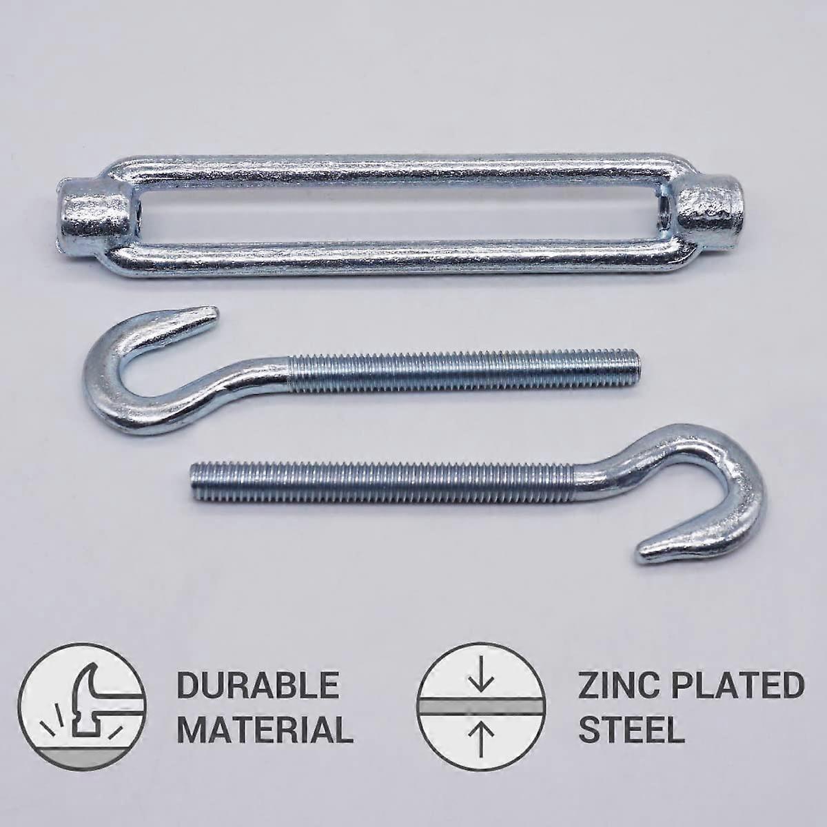 4 Pack M6 Adjustable Cable Tensioner with Hook and Hook - Cable Tension ...