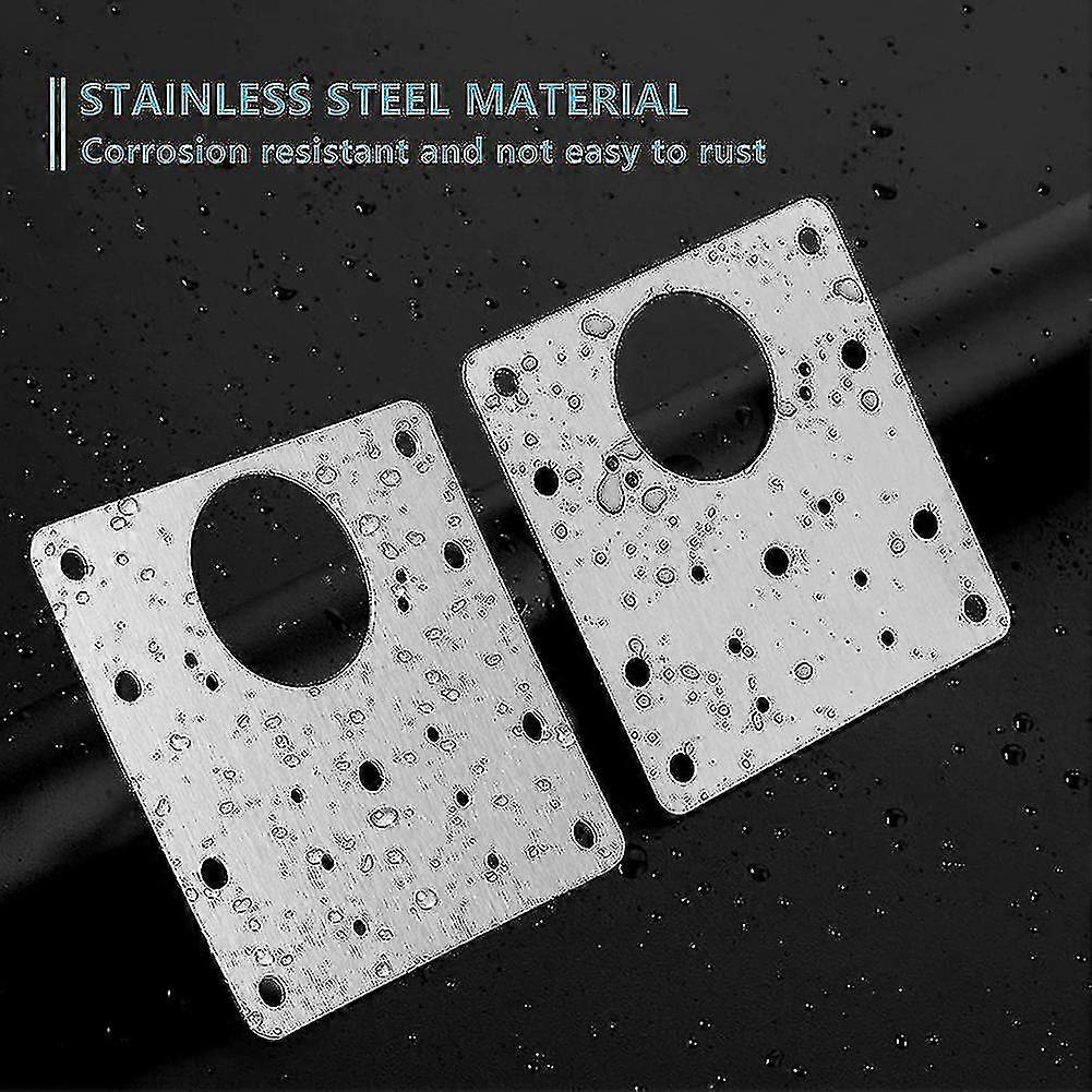 10pcs Cabinet Hinge Repair Plate Kit With Holes Flat Fixing Brackets ...