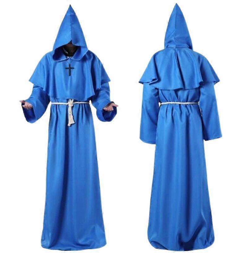 Halloween cosplay costume ancient costume medieval monk robe monk ...
