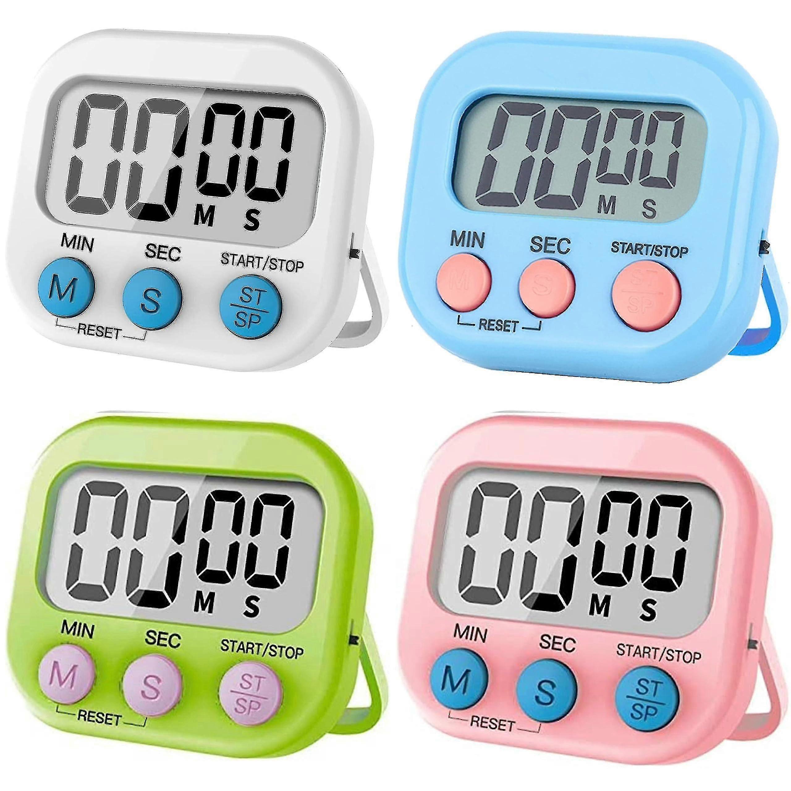4-pack Timers: Versatile Countdown And Stopwatch For Kids, Classroom ...