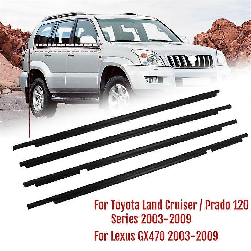 4PCS Car Window Sealing Strip Waterproof Weatherstrips For Toyota Land ...