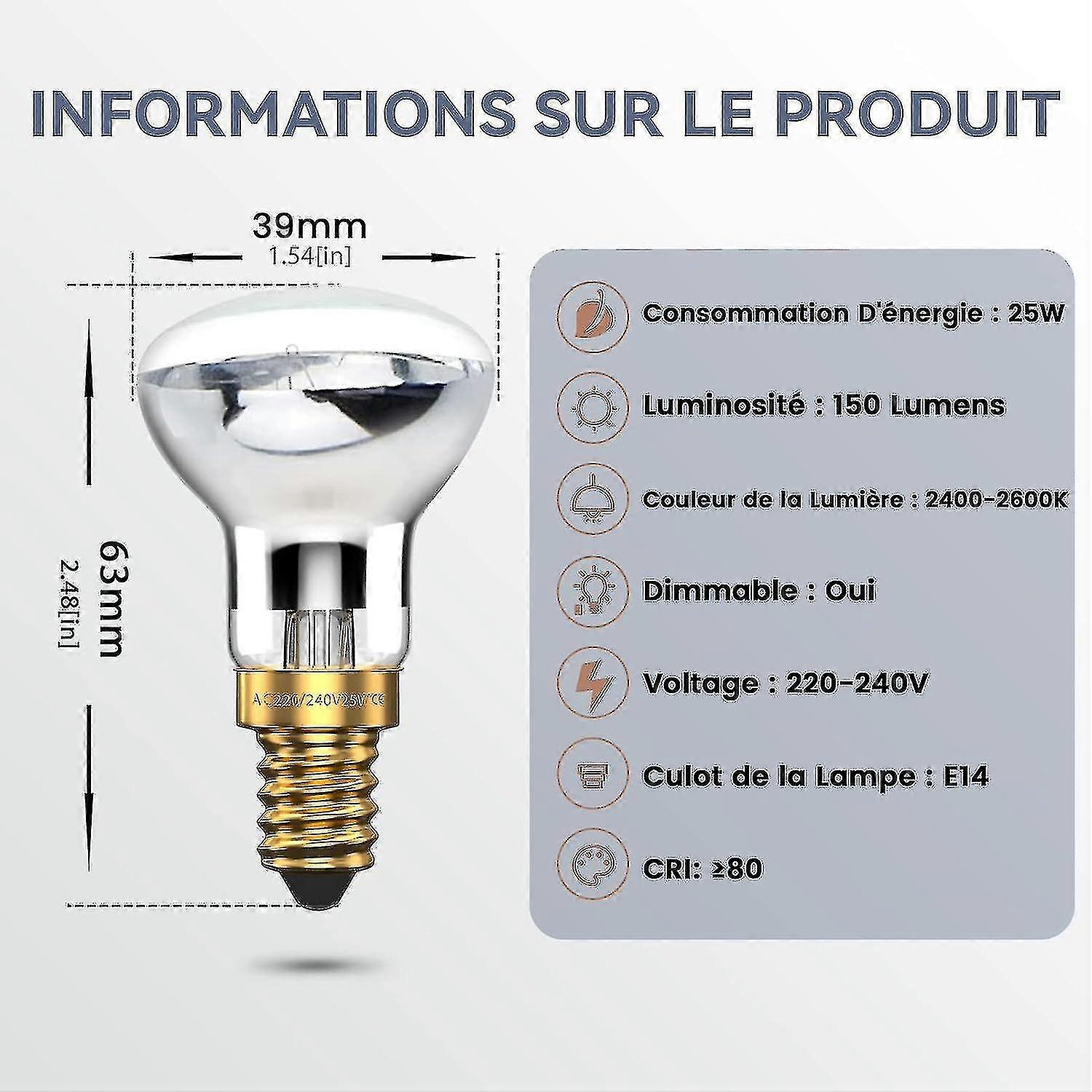 Lava Lamp Bulb 25w E14 R39 Warm White Warm White Reflector Bulb Ses ...