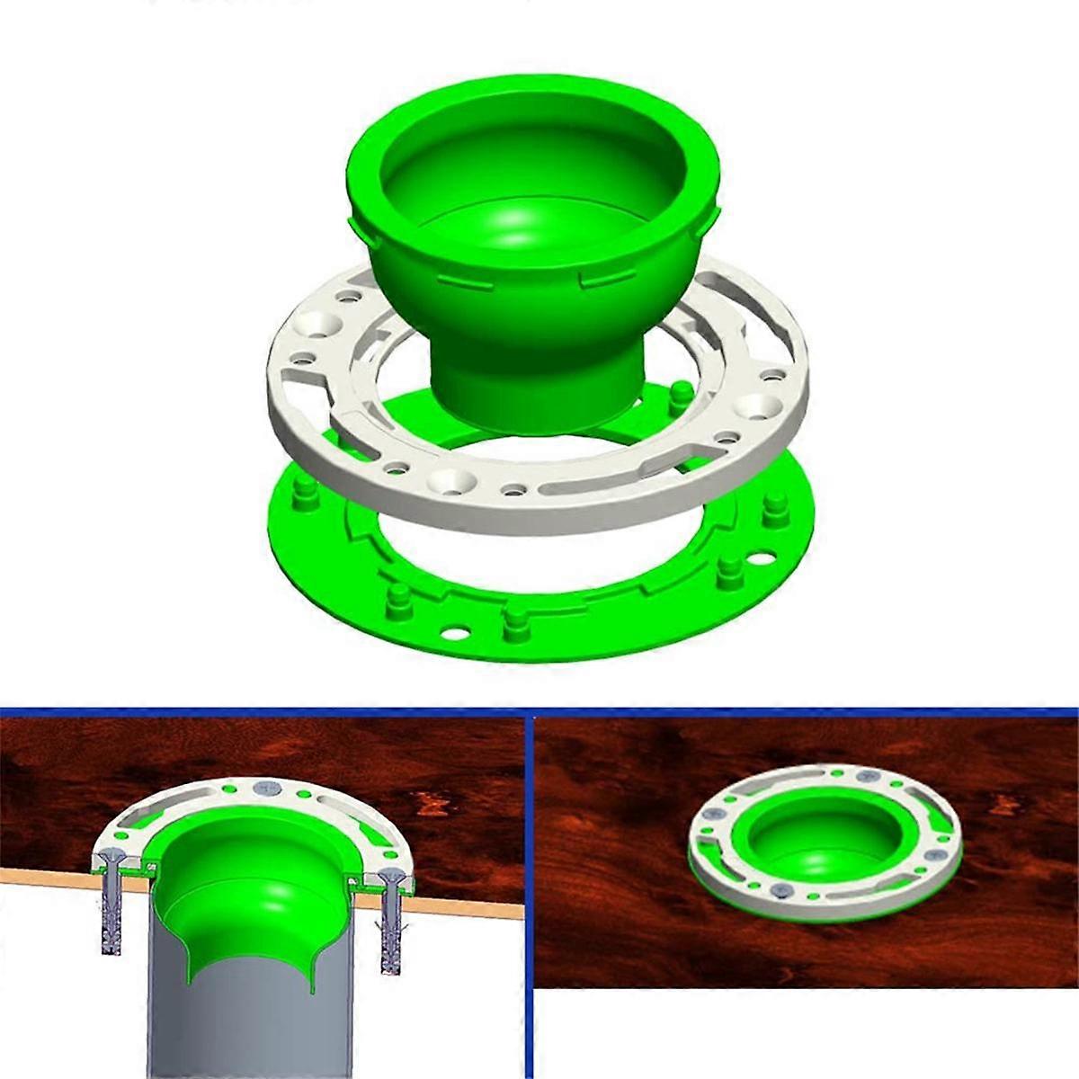 Toilet Flange Repair Kit,Closet Flange,Fits for 4 Inch Waste Lines or ...