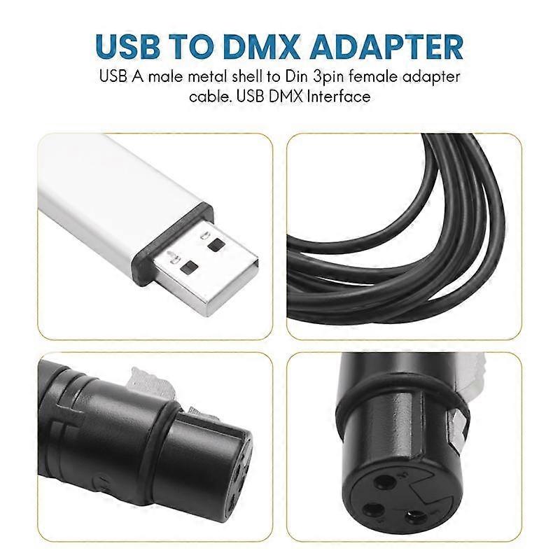 DMX512 USB DMX interface adapter LED stage lighting controller, USB to ...