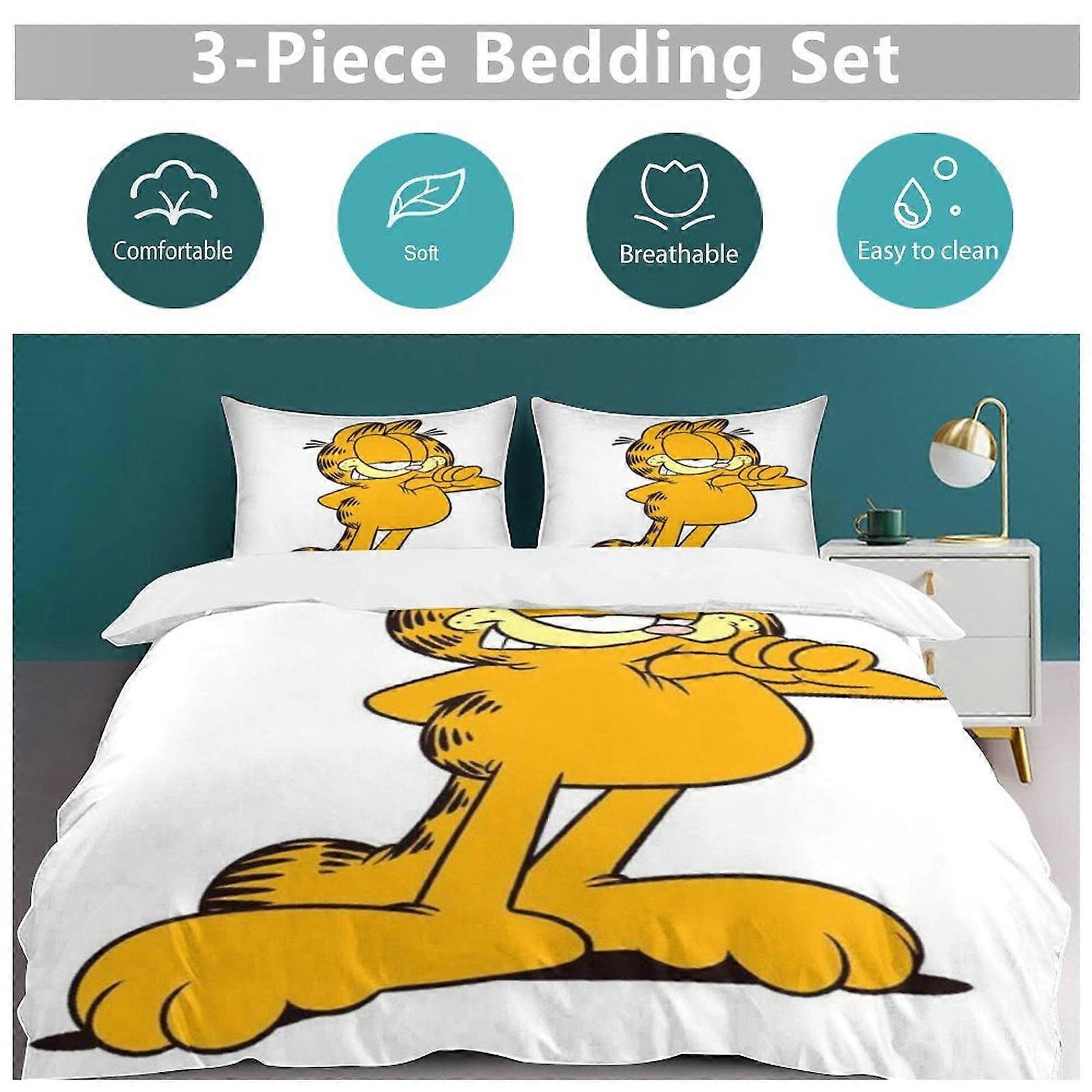 x361 Garfield Bed Duvet Cover Microfiber Bedding Sets 3D Printed ...
