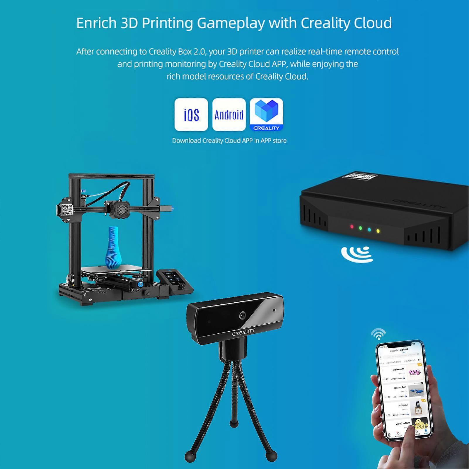 Creality 3D Printer Camera Monitor Smart Kit WiFi Box HD 1080P Real ...