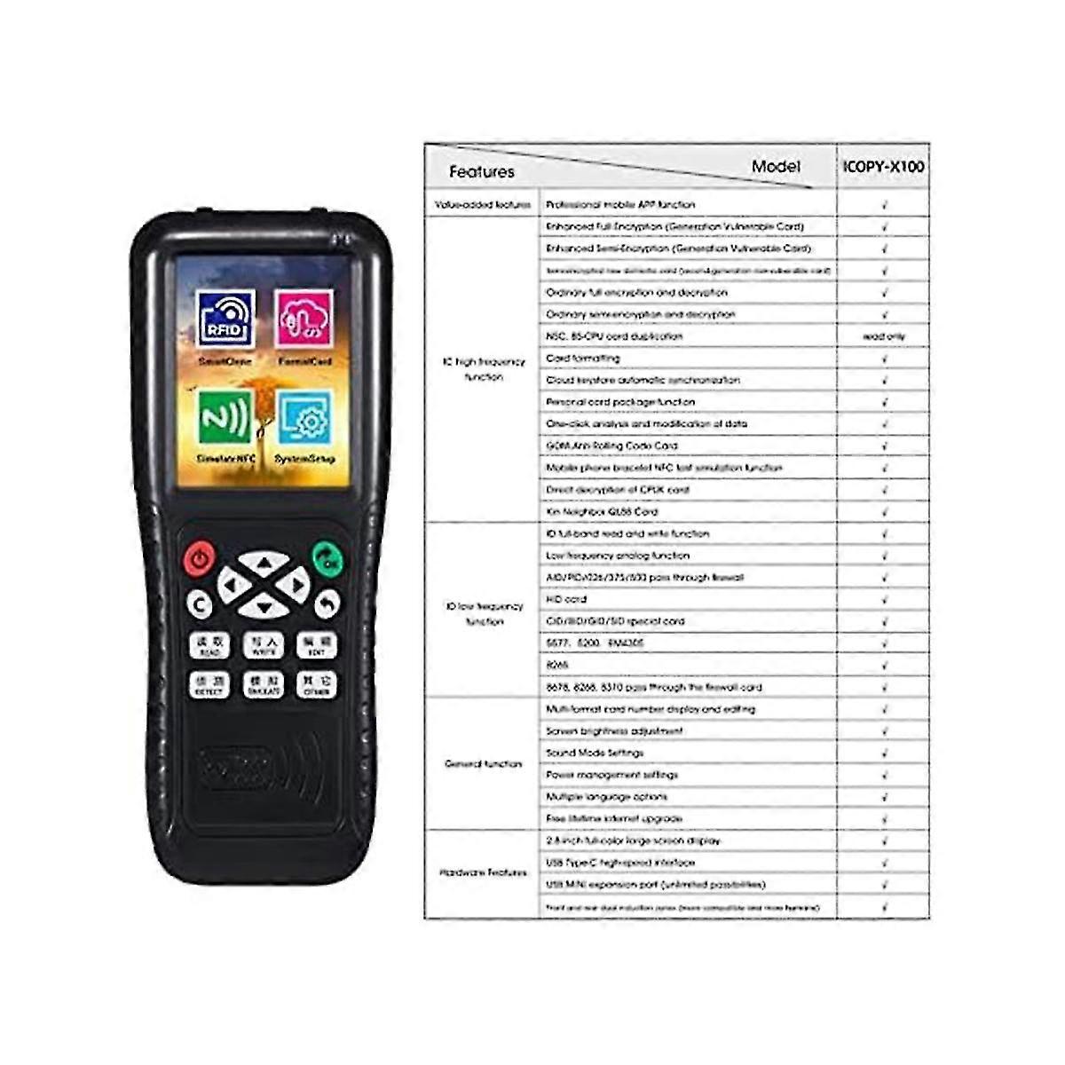 Rfid Duplicator Copier Writer Decode Function Smart Card Key Machine ...