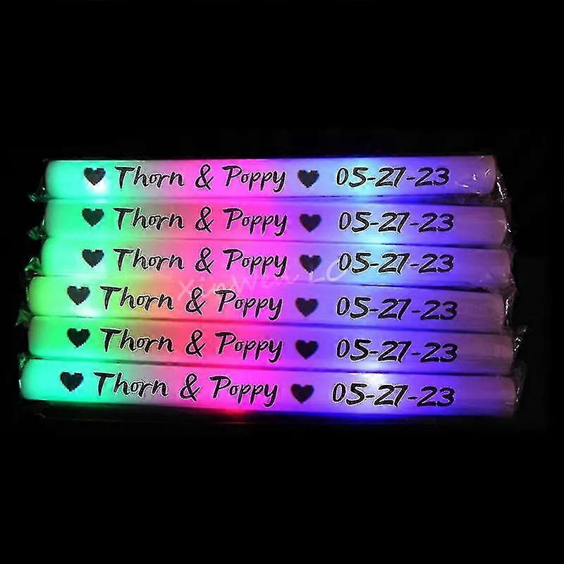 12/15/30/60pcs Bulk Colorful Led Glow Sticks Rgb Led Glow Foam Stick ...