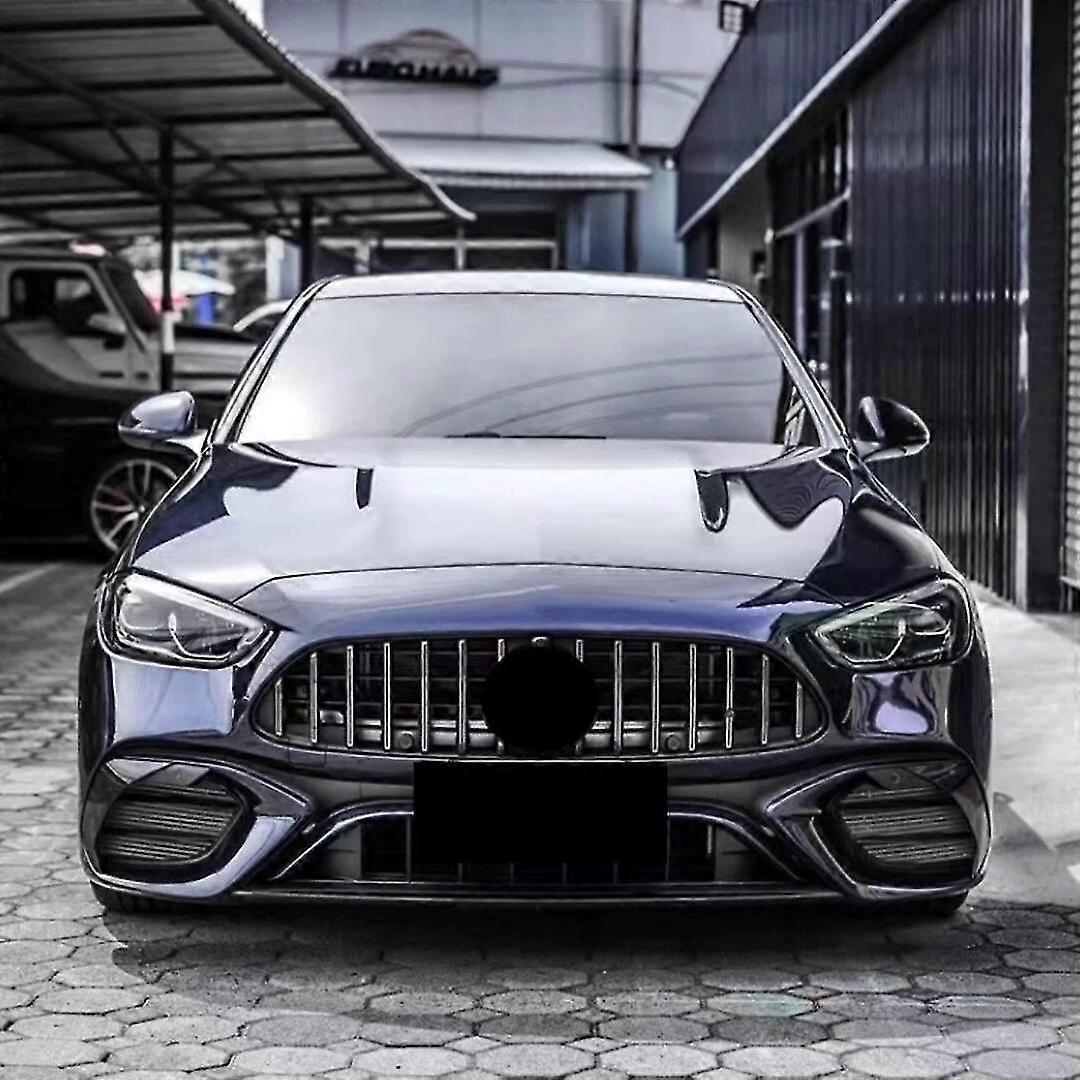 Front Bumper Rear Lip Grill Mask Assembly For Mercedes-benz C-class ...