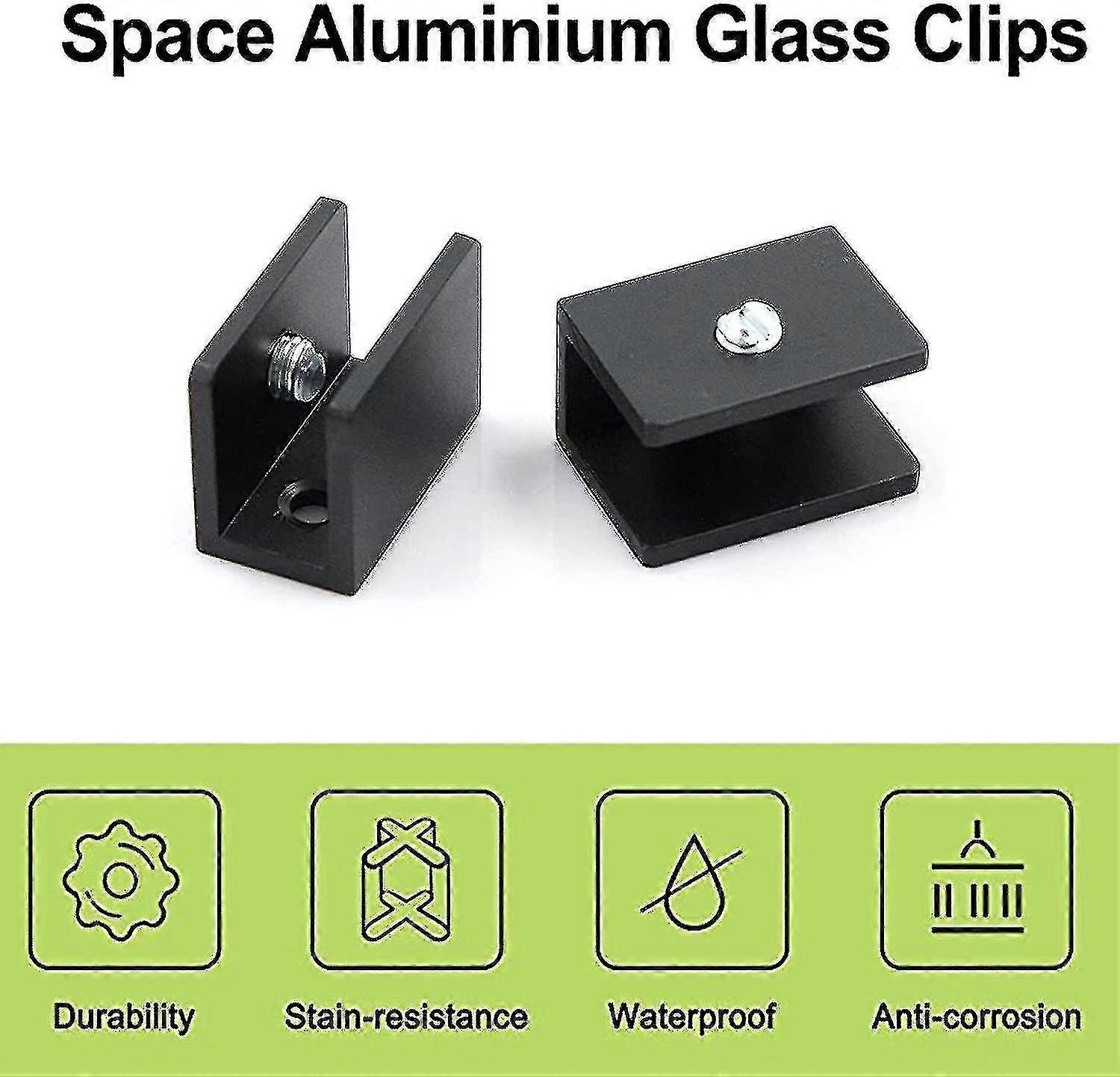 10 Pieces Adjustable Glass Shelf Bracket Clamp Glass Railing Clamp ...