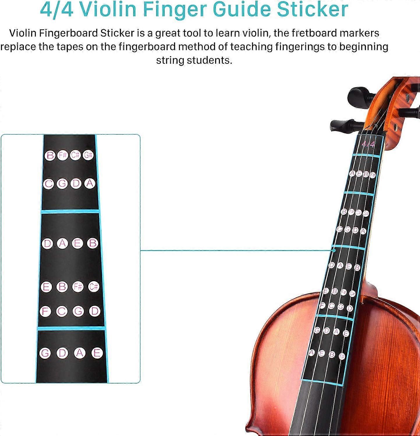 Violin Finger Guide, 4/4 Violin Notes Sticker, Violin Fingerboard ...