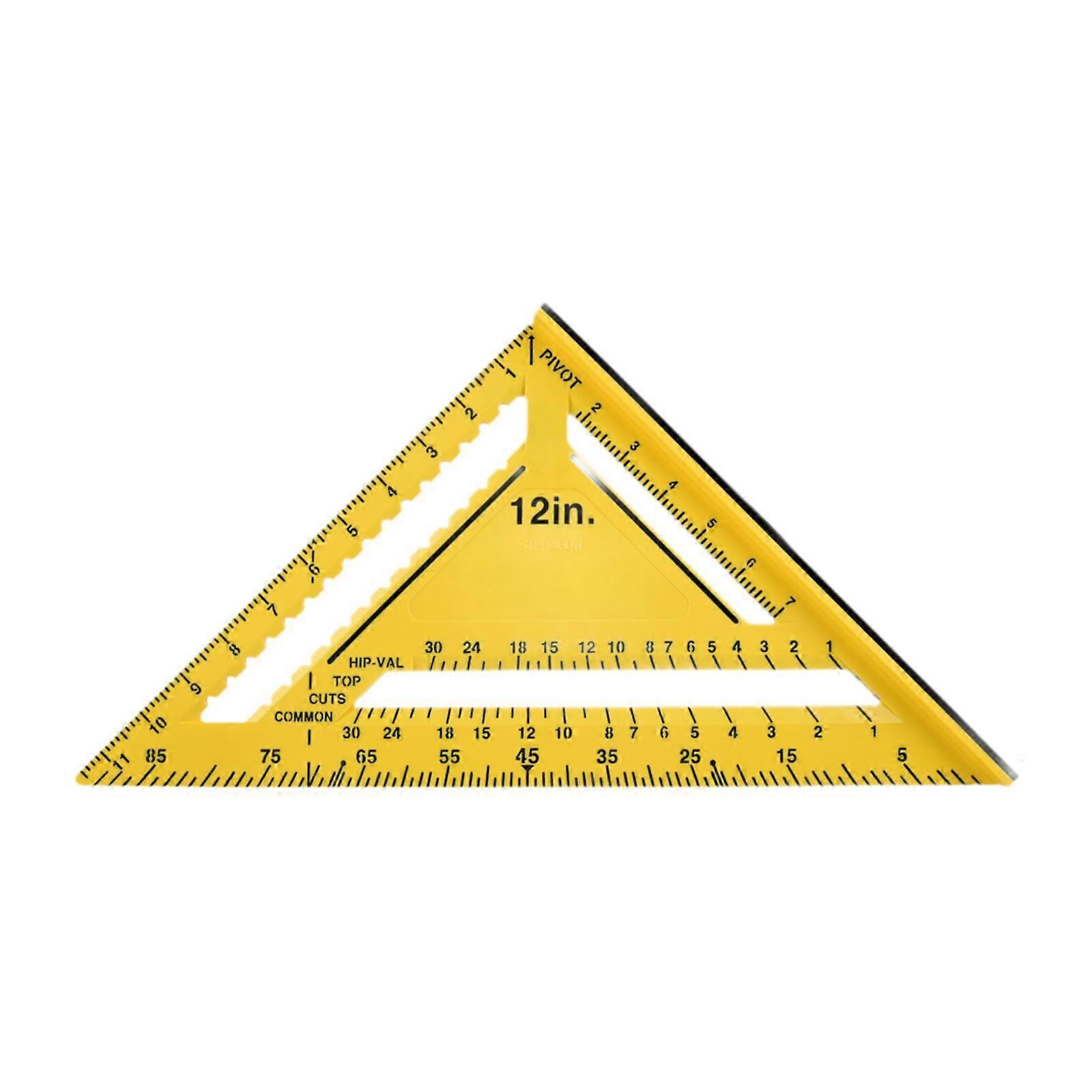 Carpentry Triangle Ruler Protractor Yellow for Industrial Carpenter ...