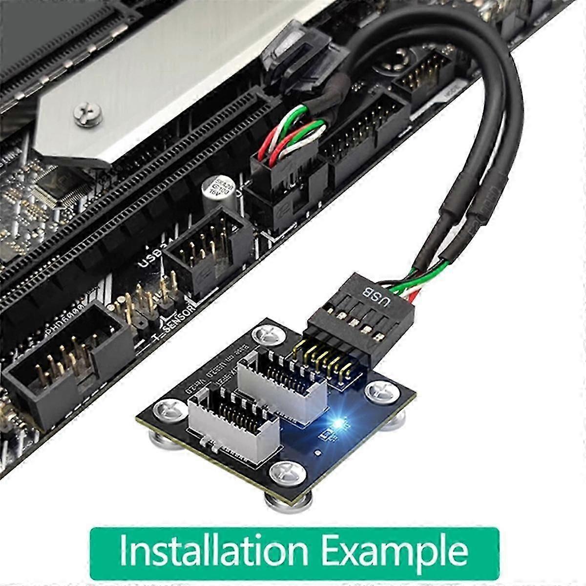 Dual USB 3.1 Front Panel Socket Key-A Type-E to USB 2.0 9Pin Mainboard ...