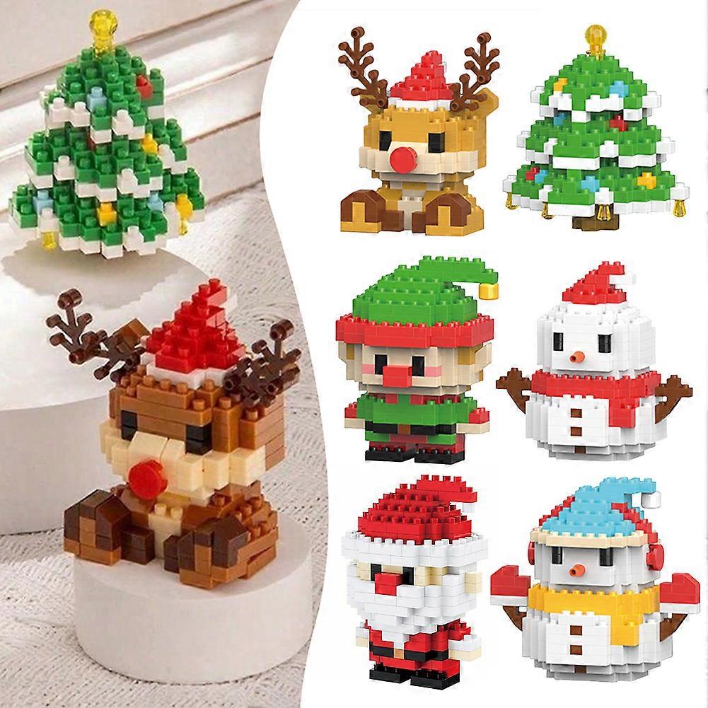 Xmas Micro Building Blocks Set for Adults & Kids, DIY Mini Brick Dolls ...