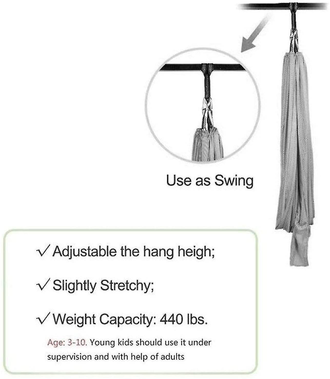 Sensory Swing Indoor Therapy Swing For Adults Kids And Teens W/more ...