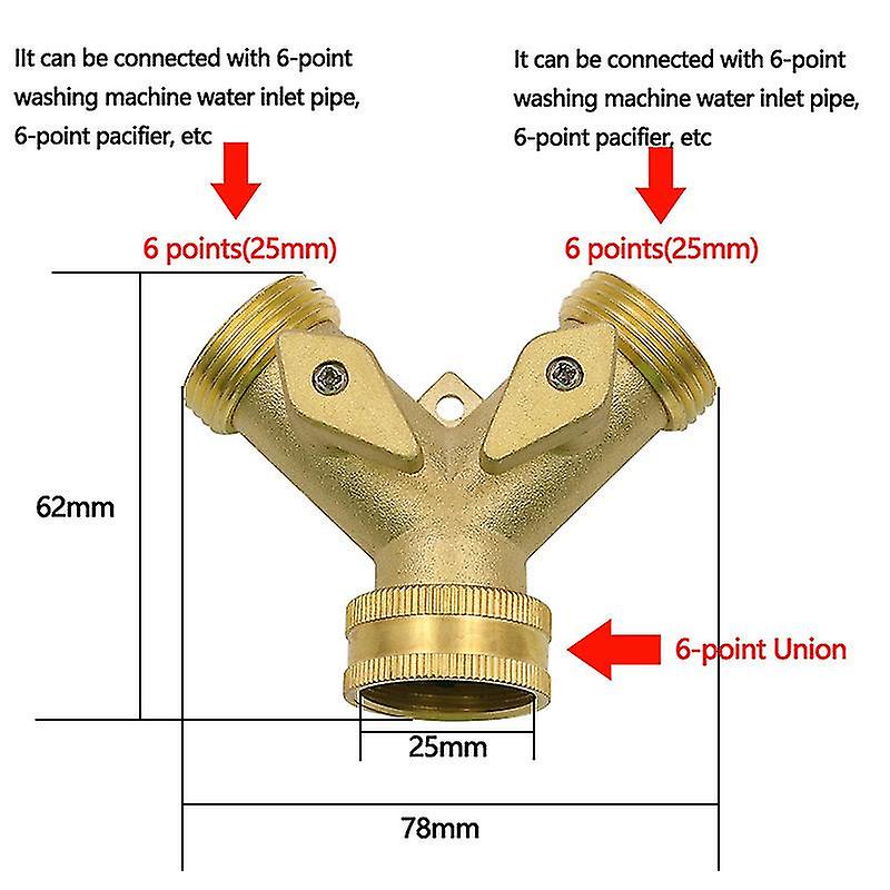 Garden Two-way Ball Valve One Point Two Two-way Y-type Water Divider ...
