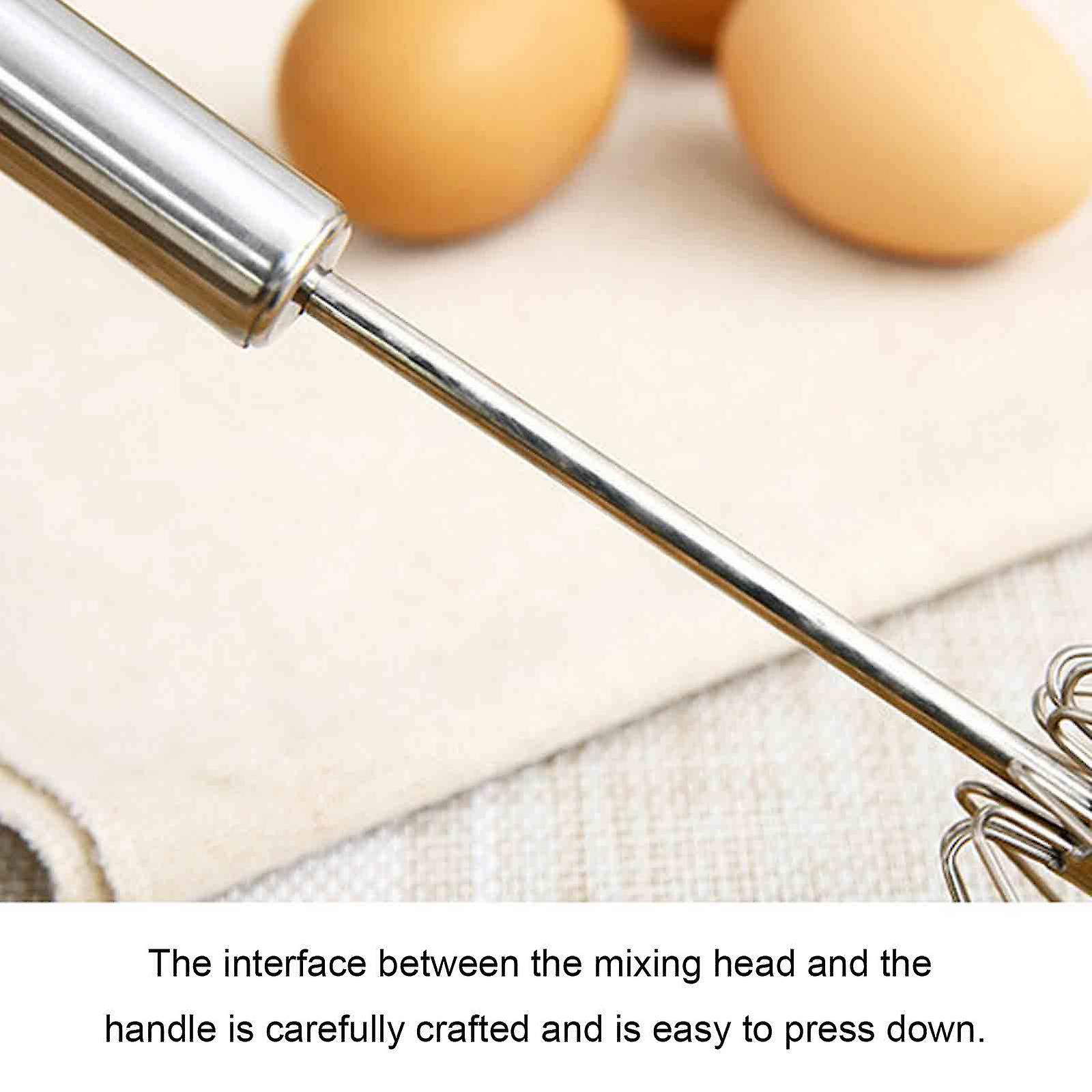 Semi-Automatic Egg Whisk Hand Push Egg Beater Stainless Steel Blender ...