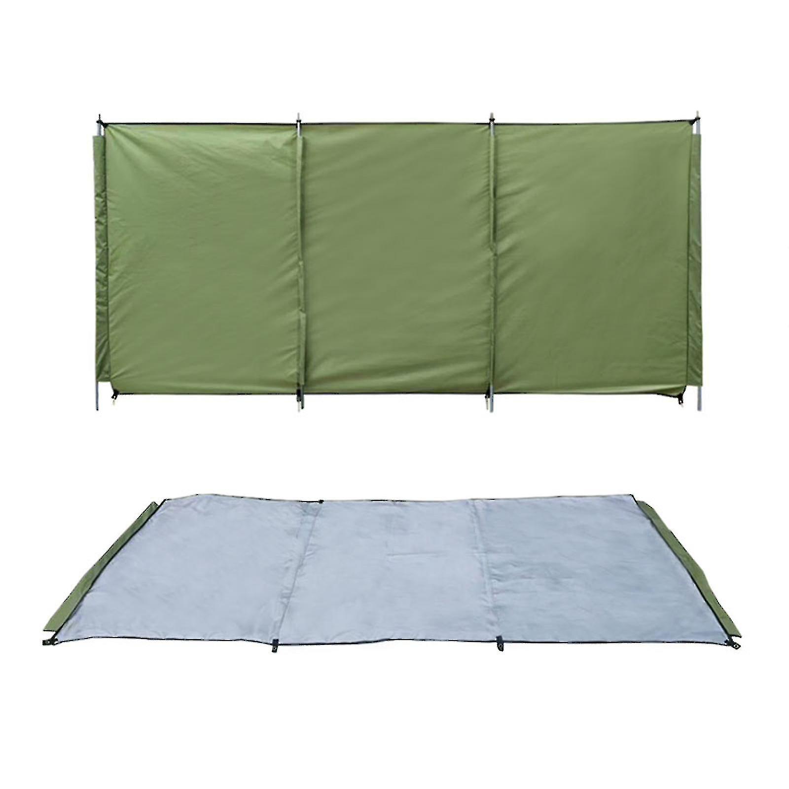 Portable Windbreaker Lightweight 3 Panel Wind Screen Camping Garden ...