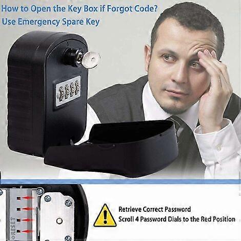 Secure Key Box [New Generation] Large Outdoor Key Box with 4 Code ...