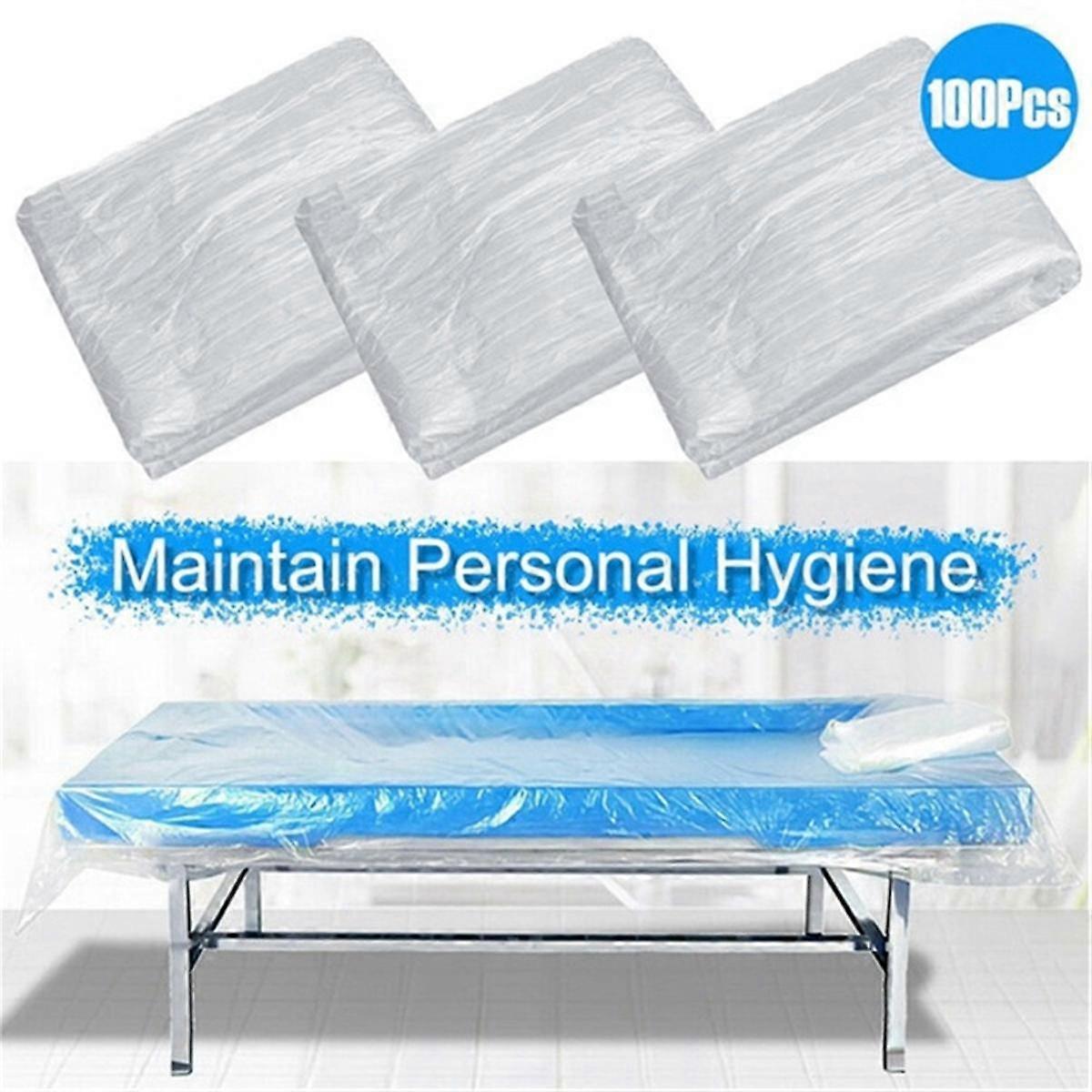100Pcs Disposable Plastic Couch Cover Bedspread SPA Massage Treatment ...