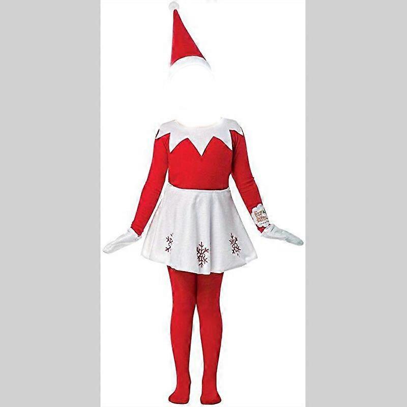 Xma Kids Elf Costume Adult Elf Costume Red New Year Cosplay Party Dress ...