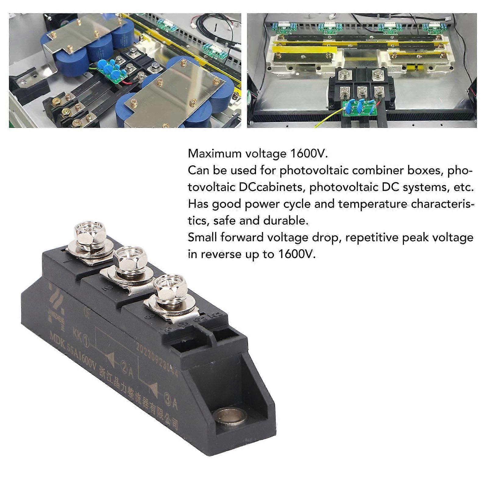 Photovoltaic Anti Reverse Diode 55a 1600v 2 In 1 Out Common Cathode Module Rectifier Diode For