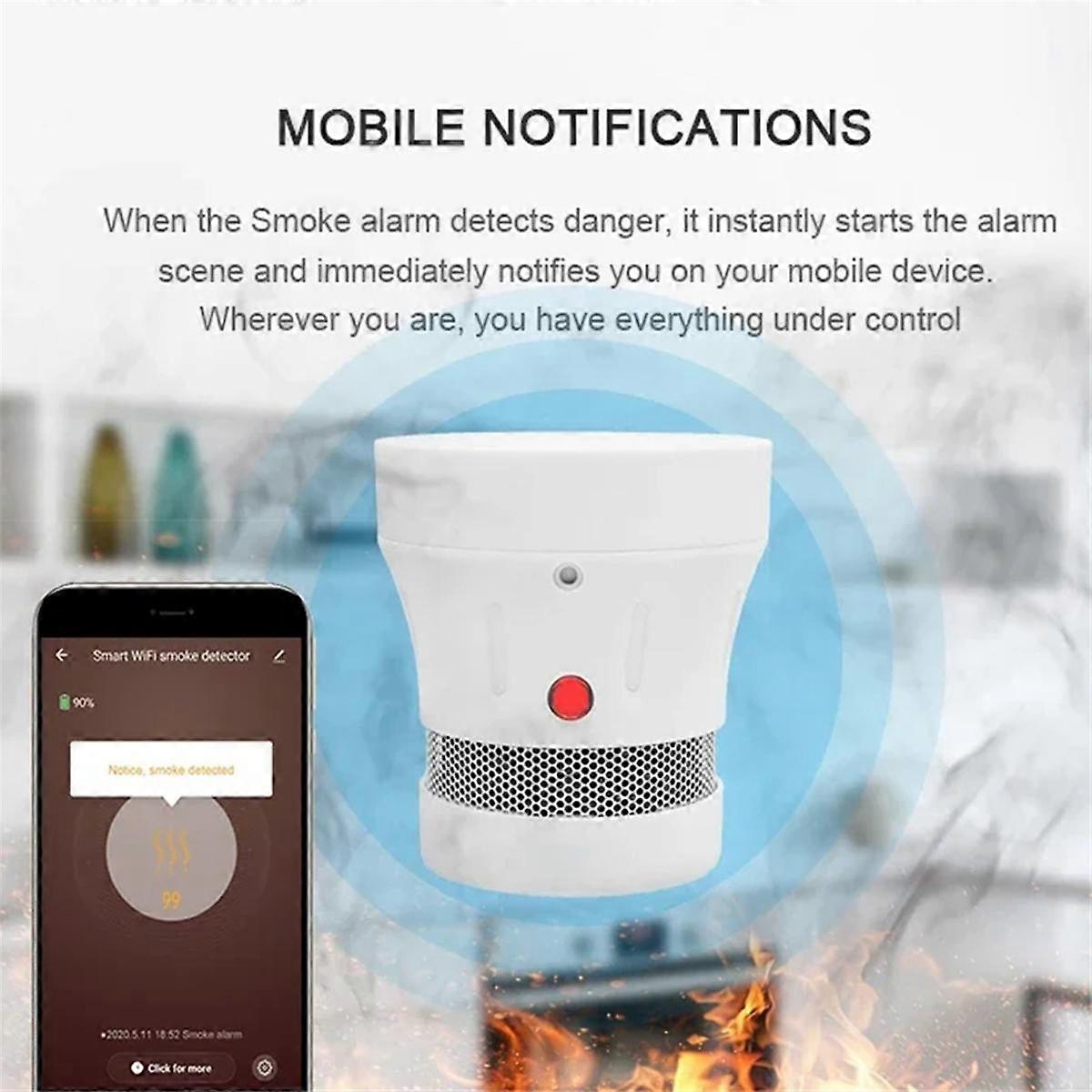 Tuya Smart Life Wireless Mini Smoke Detector Fire Alarm Micro-Type ...