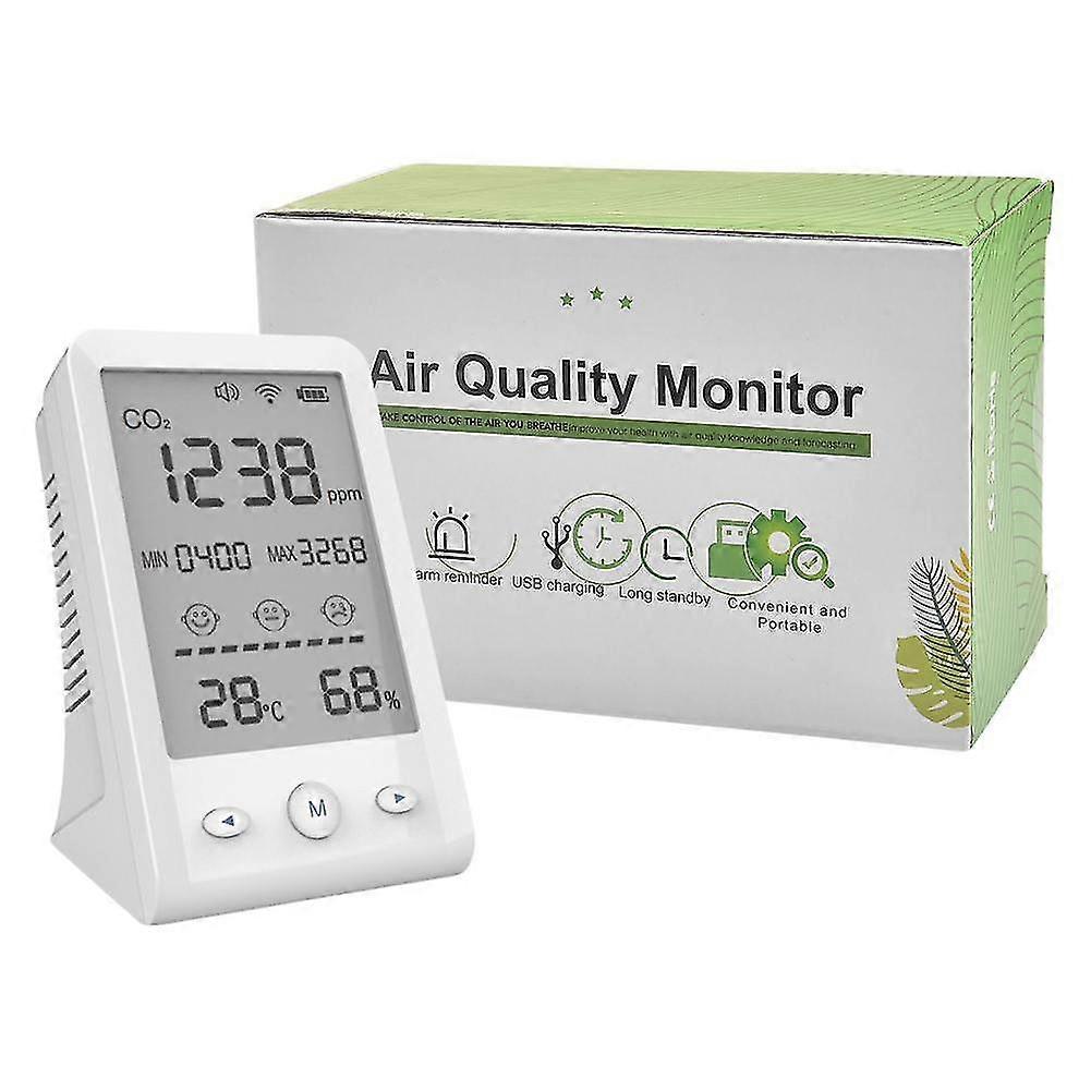 Portable Air Monitor Co2 Measuring Device Air Quality Pollution Monitor ...