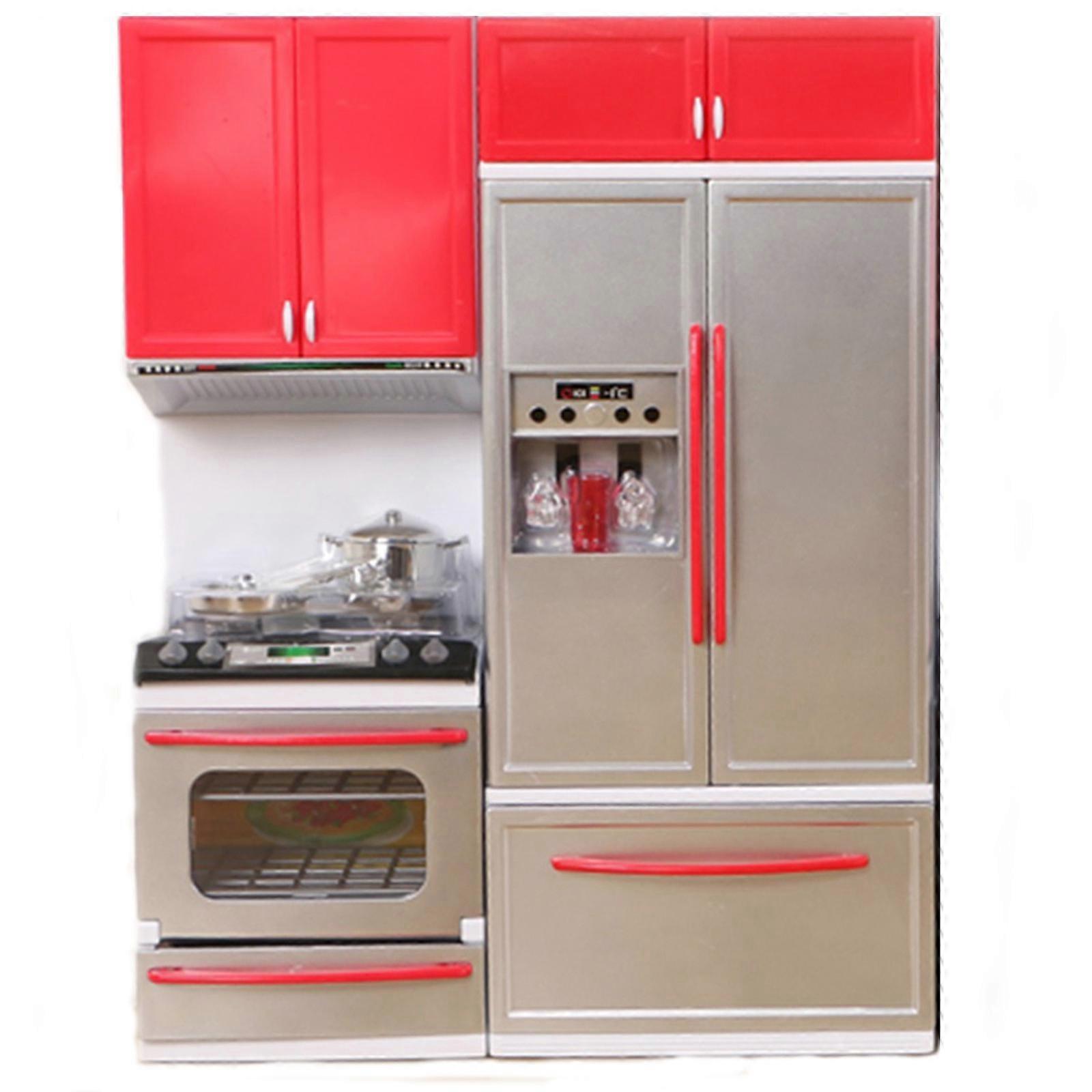 Simulation Kitchen Cabinets Set Children Pretend Play Cooking Tools ...