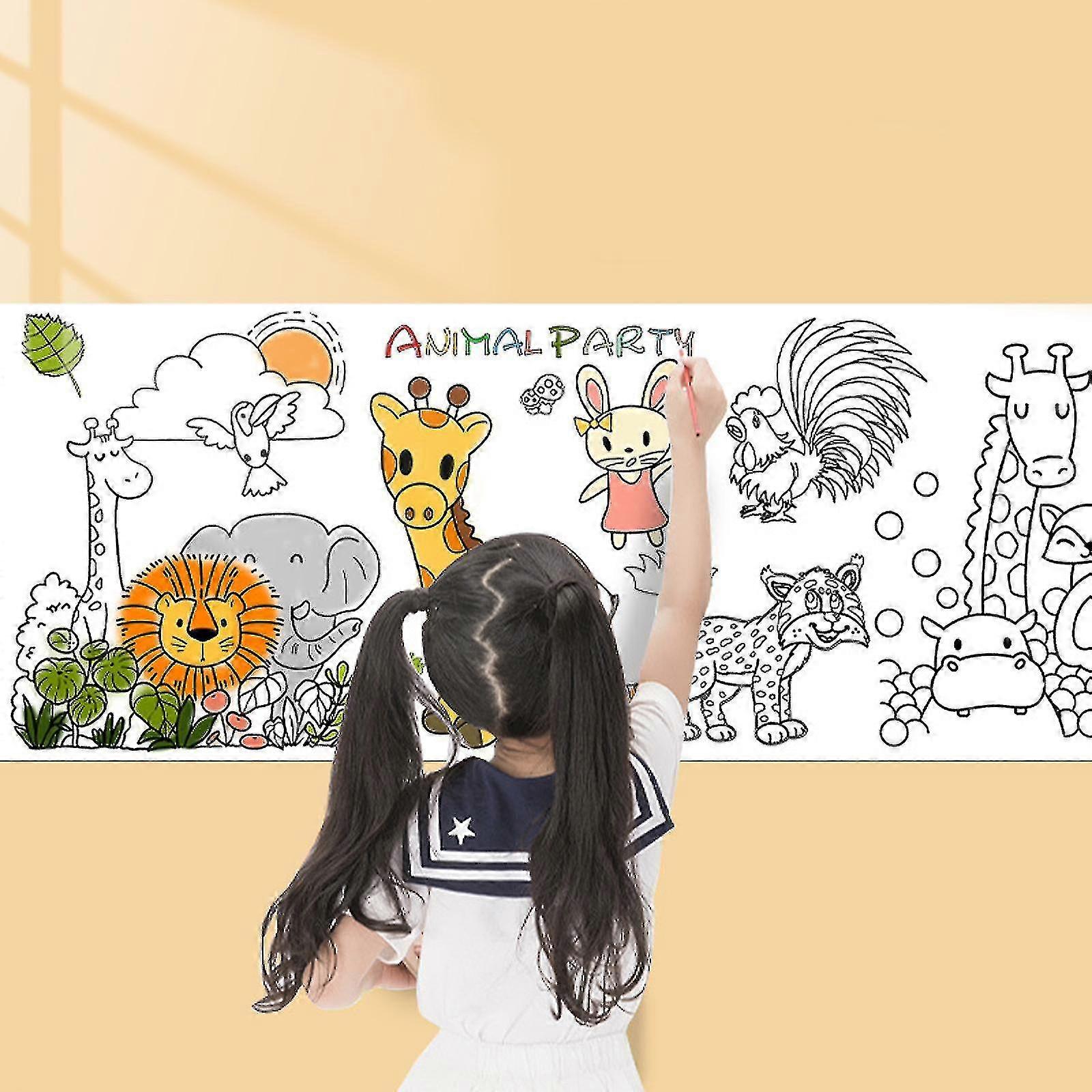 Children"s Drawing Roll Coloring Paper Roll For Kids,drawing Paper Roll ...