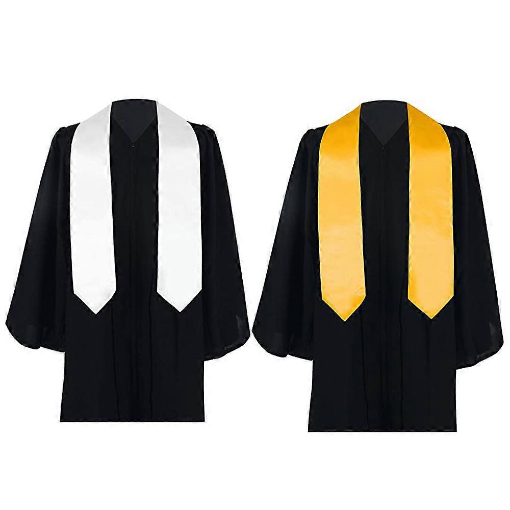 Unisex Adults Students Plain Graduation Stole Long Sash For Graduates ...