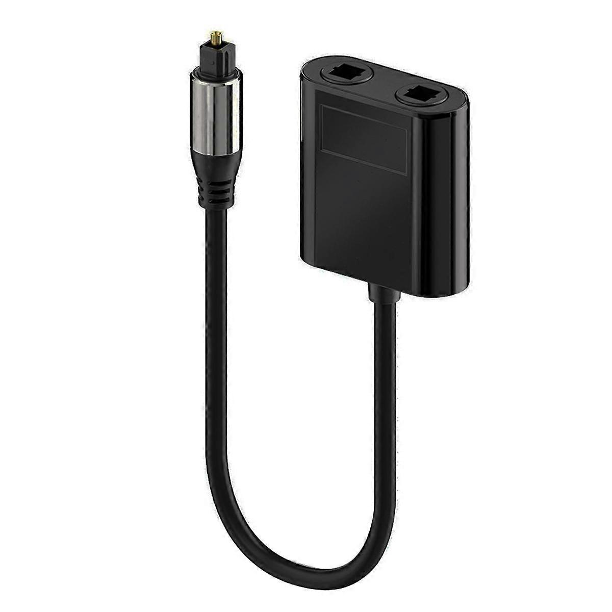 Optical Fiber Cable Splitter 2 in 1 Toslink Converter for HDTV DVD ...