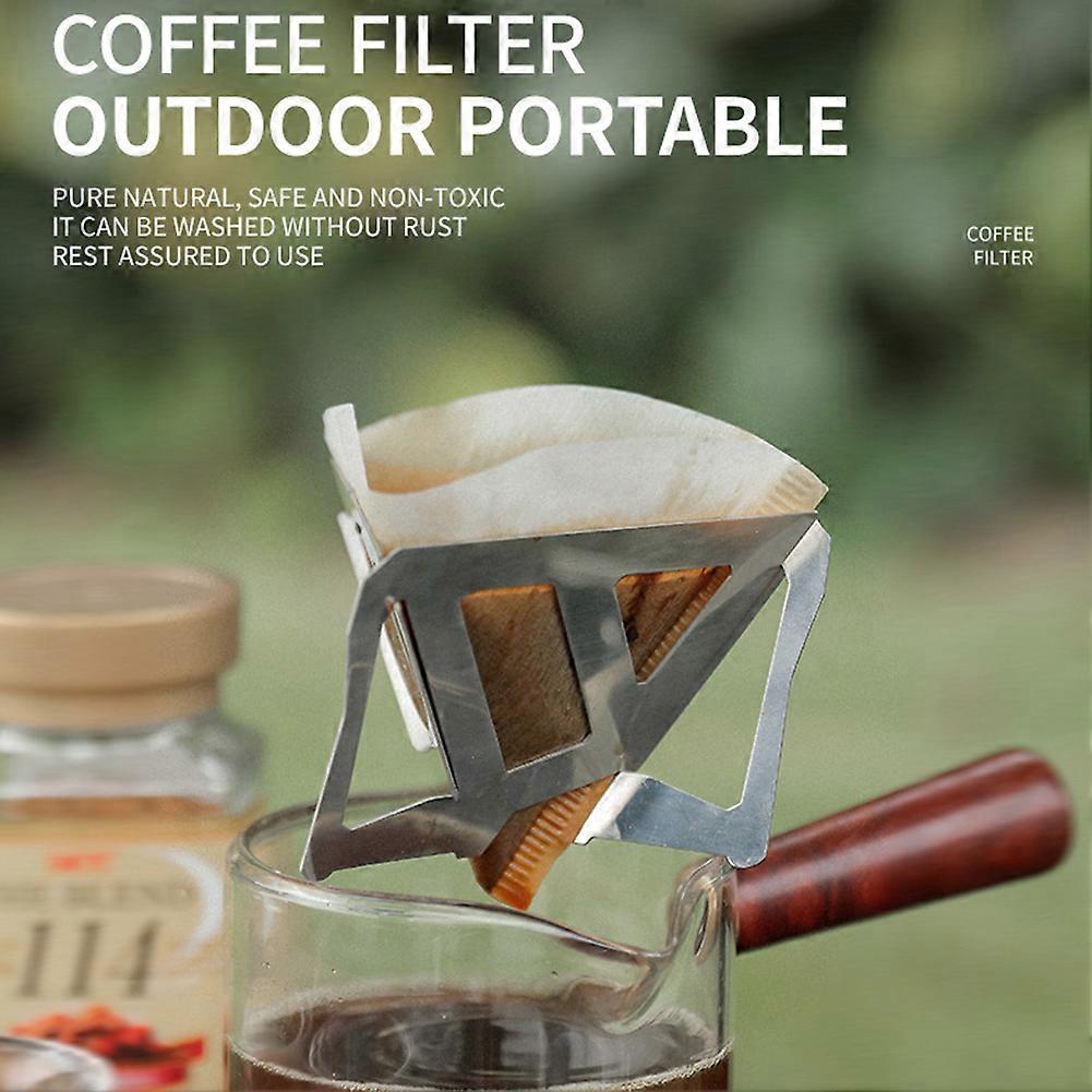 Coffee Filter Holder Stainless Steel Portable Reusable Outdoor Camping ...
