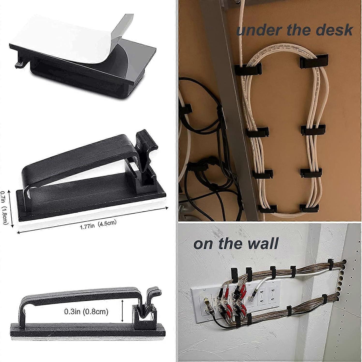 50Pcs Self Adhesive Cable Management Clips, Cable Organizers Wire Clips ...