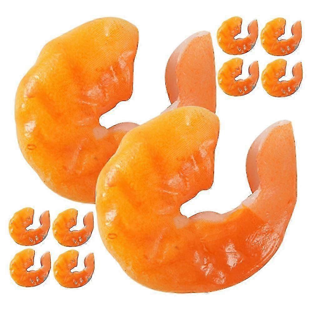 10pcs Artificial Peeled Shrimp Artificial Shrimp Decoration Photo Prop ...