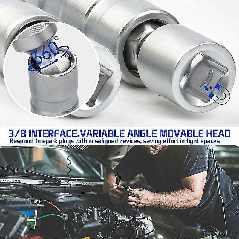 14/16mm Spark Plug Wrench, Universal Magnetic Spark Plug Socket Removal ...
