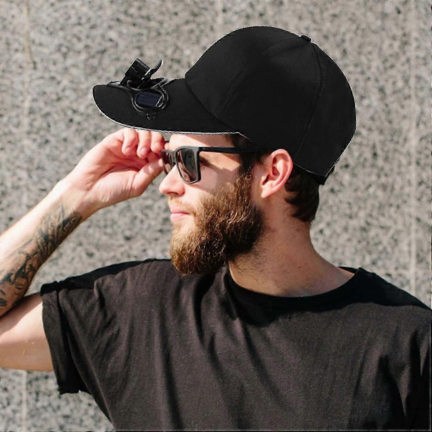 Black fan cap Solar fan cap Summer fan cap Baseball cap Golf cap Solar ...