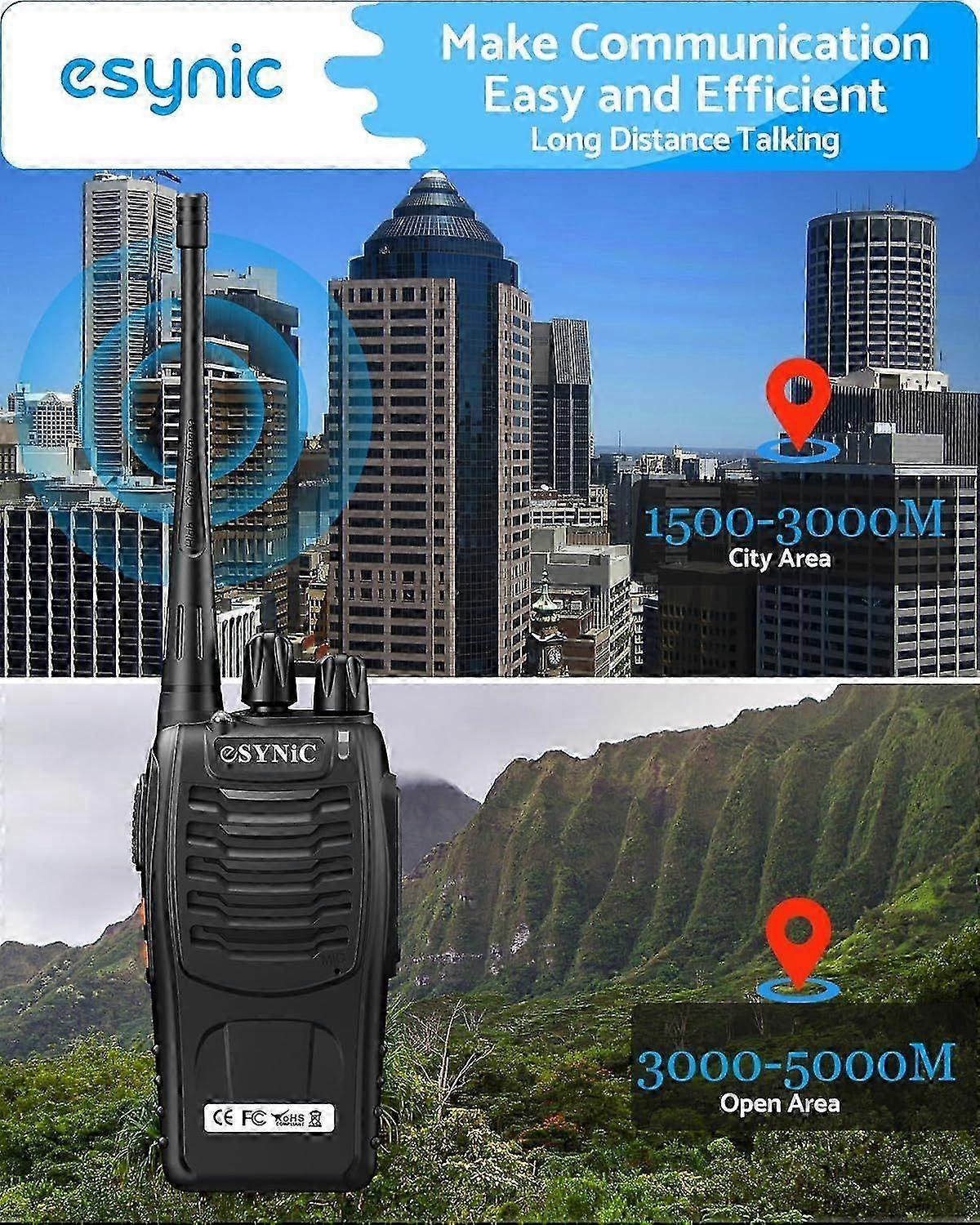 3Pack Professional Walkie Talkies for Adults 5KM/3Miles Long Rang ...